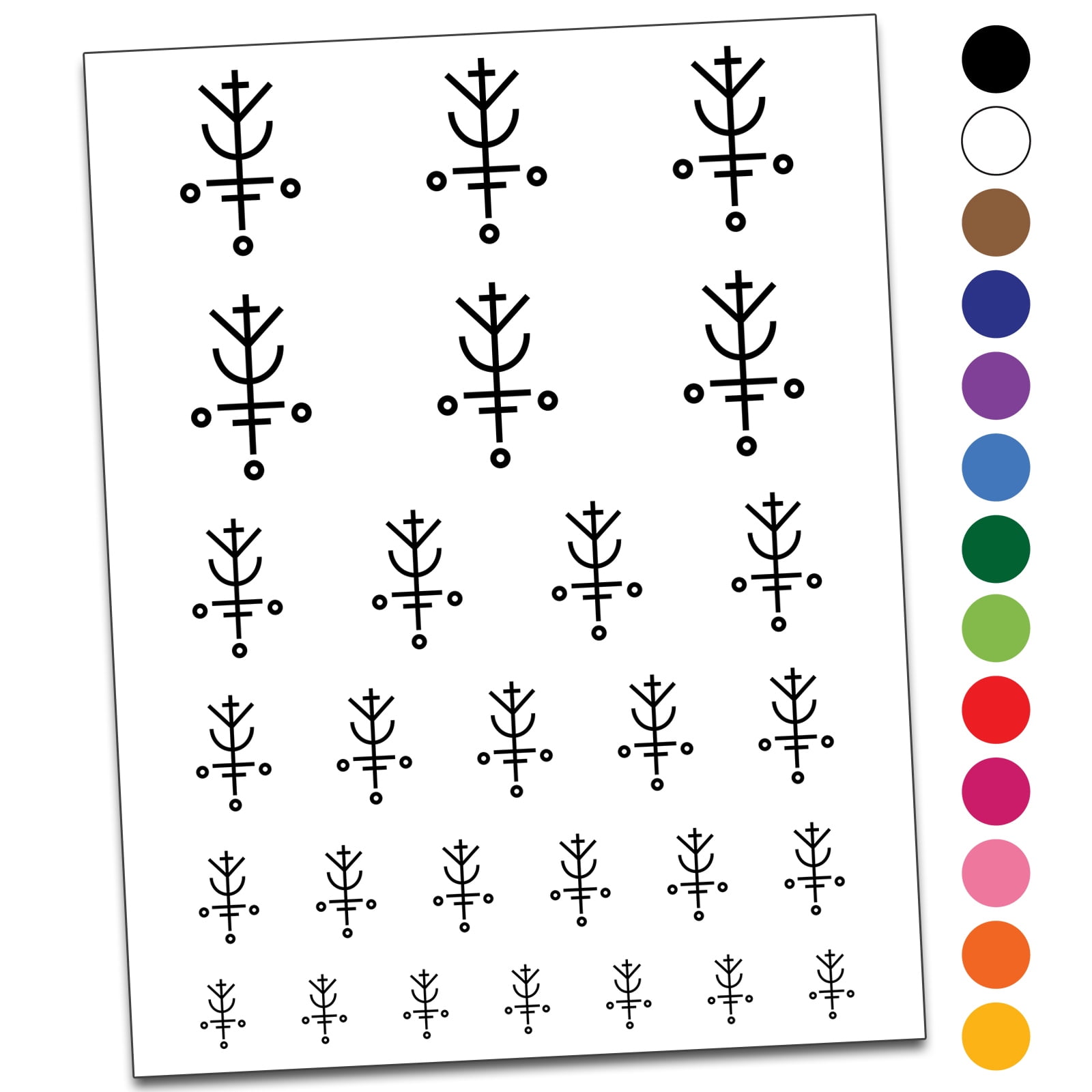 Luck Will Follow Me Viking Symbol Rune Water Resistant Temporary Tattoo ...