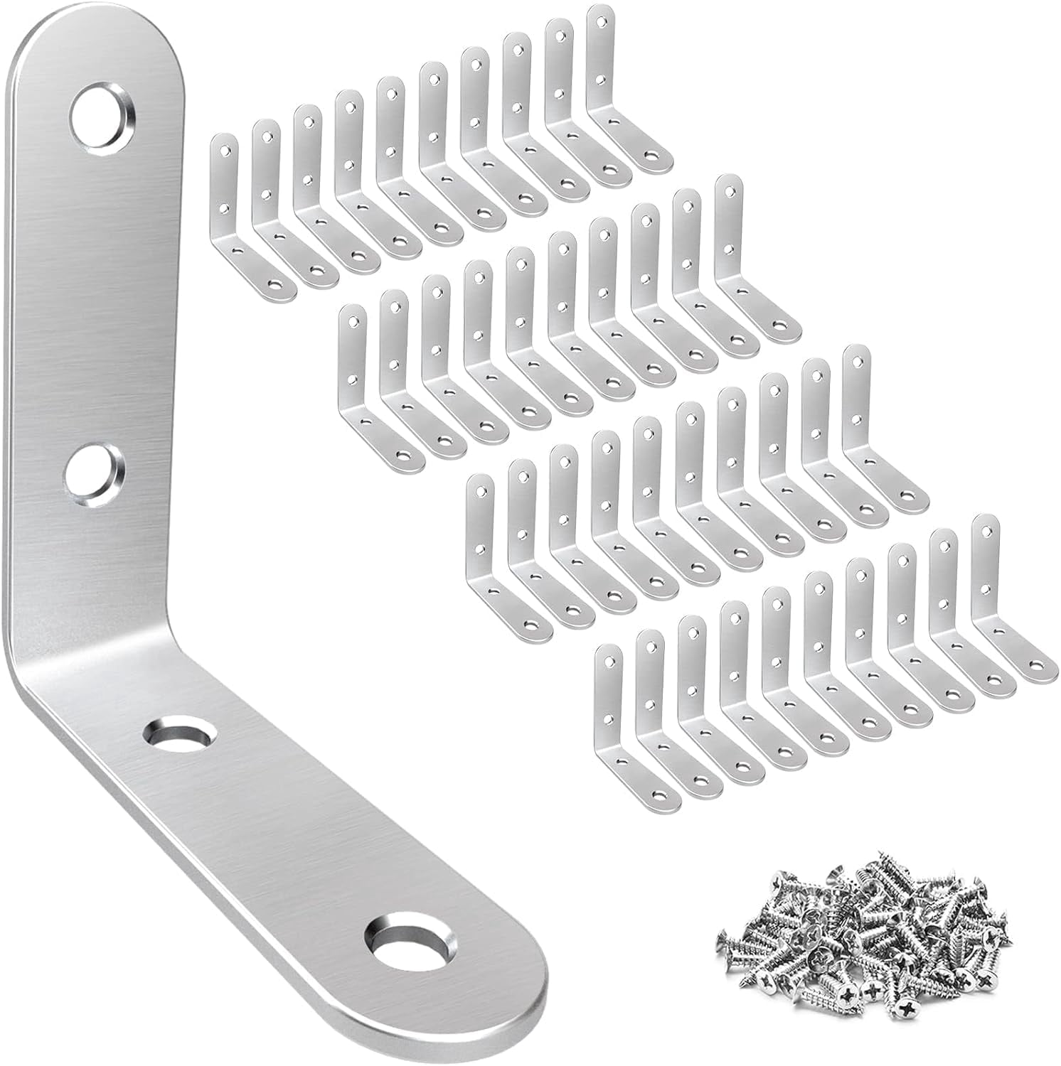LuckIn 40 Pack 2" x 2" Heavy Duty Corner Braces, Industrial-Grade ...