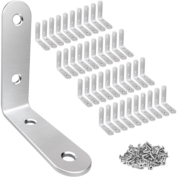 "40-Pack 2""x2"" Stainless Steel L Brackets, Heavy Duty for Home ...