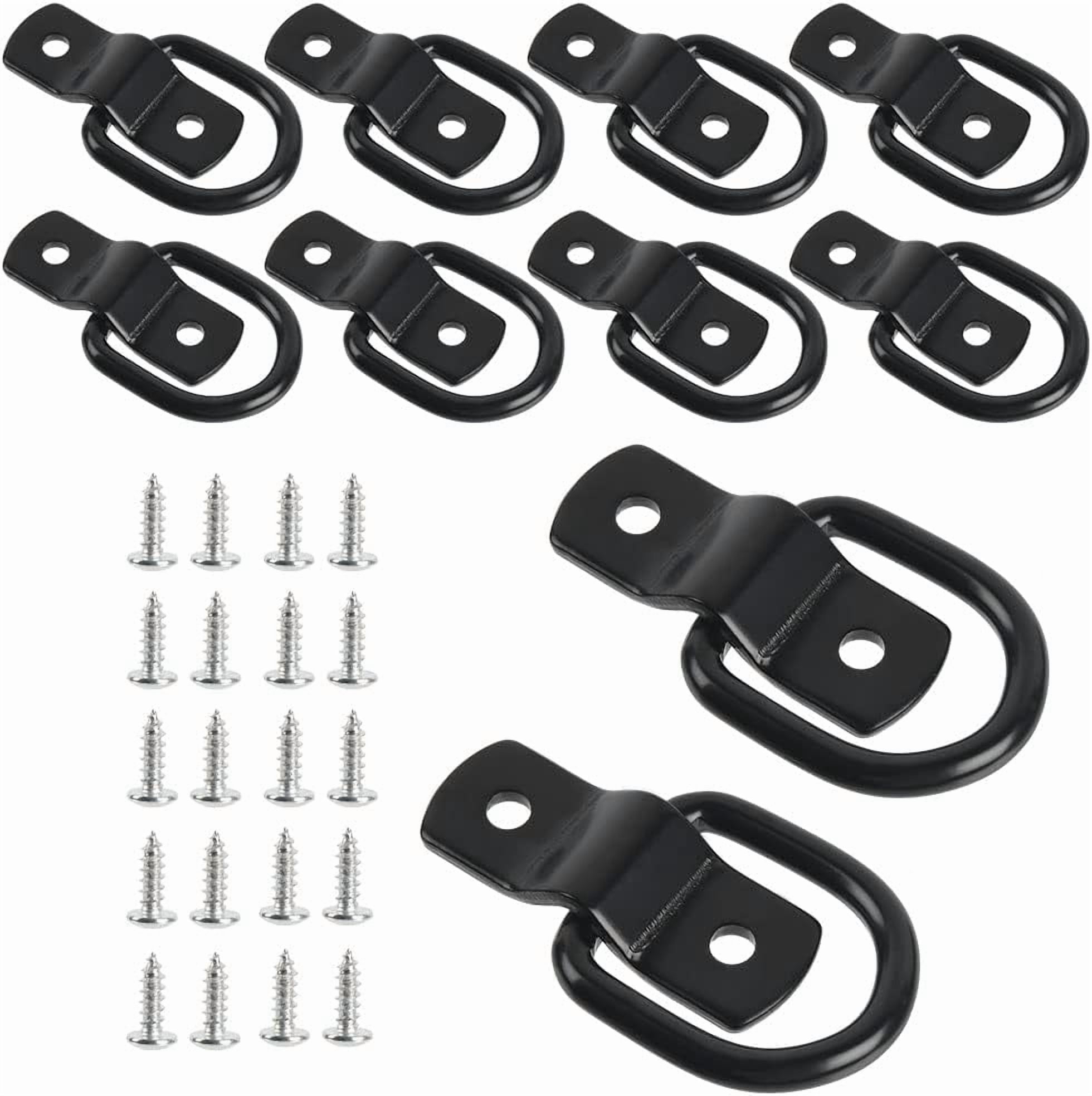 LuckLoop 10 Pack Tie Down Anchor D Rings for Trailers Tie Down Rings ...