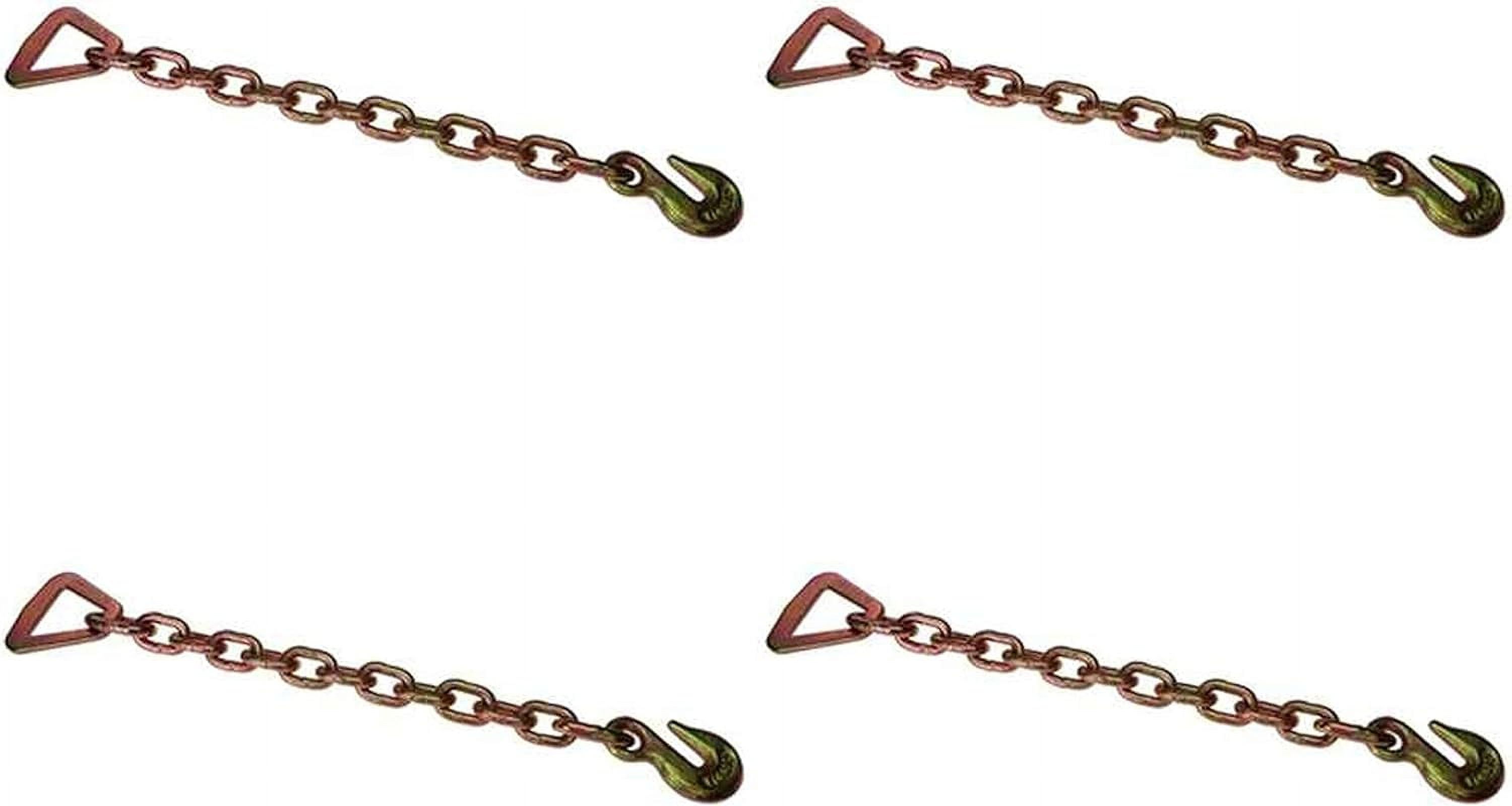 LuckLoop 5/16 Inch x 18 Inch Chain Extension with D-Ring and Grab Hook ...
