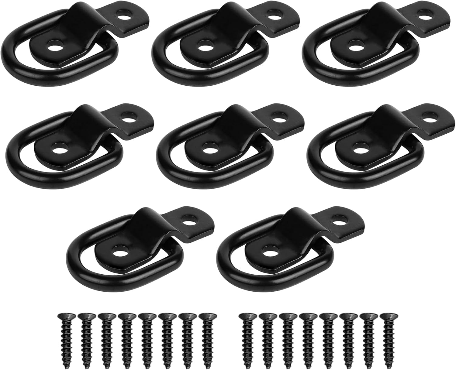 LuckLoop 8 PCS D-Ring Tie Down Anchors Hooks, Heavy Duty Lashing Ring ...