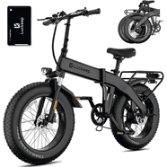 "Happyrun Adults Electric Bicycle with 20"" Fat tire, 750W Motor, 48V 18AH Removable Battery ...