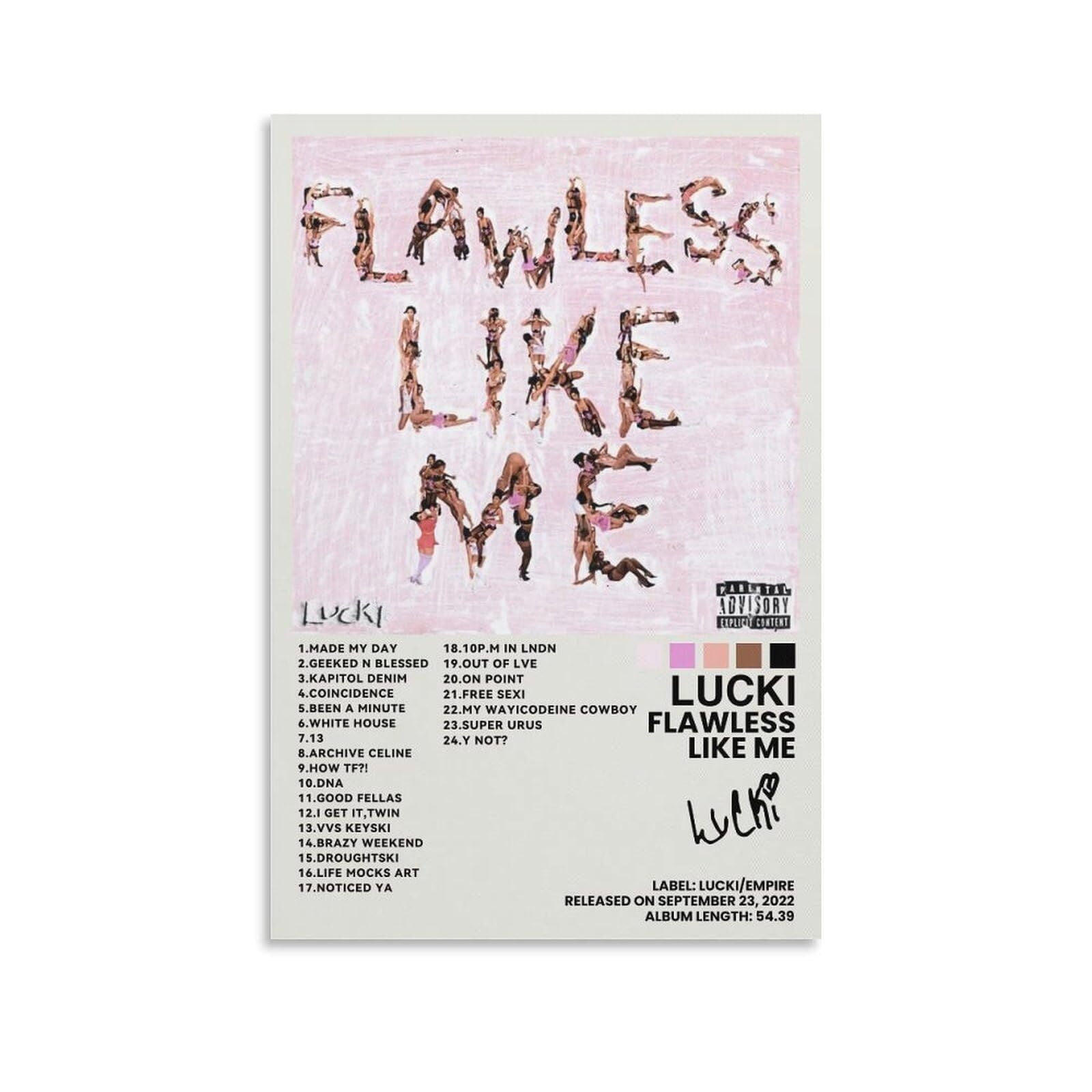 Lucki Music Album Posters for Room Aesthetic (3) Poster Prints Canvas ...