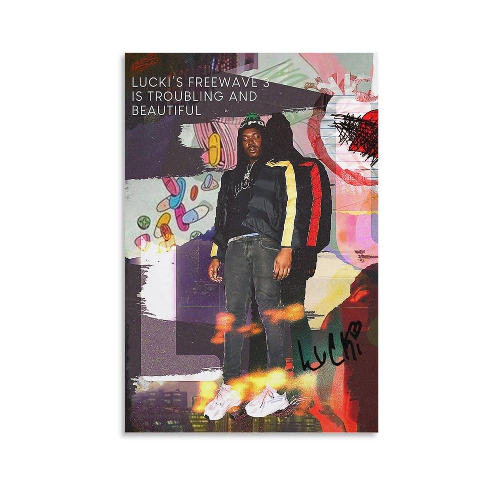 Lucki Music Album Posters for Room Aesthetic (8) Poster Prints Canvas ...