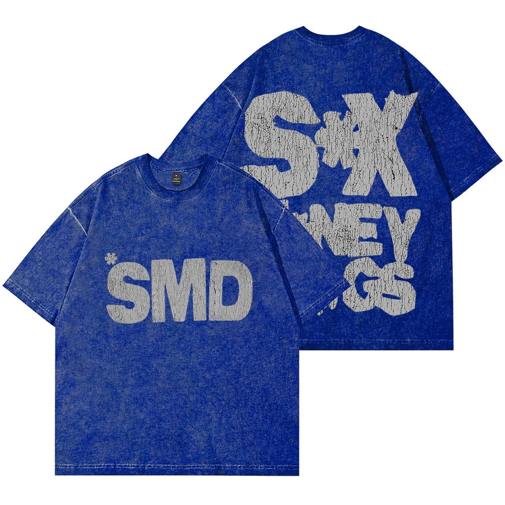 Lucki SMD Logo 2025 Tour Merch Unisex Cotton Short Sleeve Wash T-Shirts ...