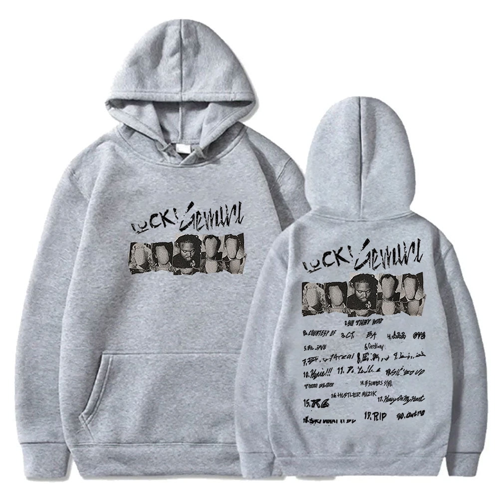 Lucki Tracklist Hoodies Gemini Tour Merch Hooded Sweatshirts Women Men ...