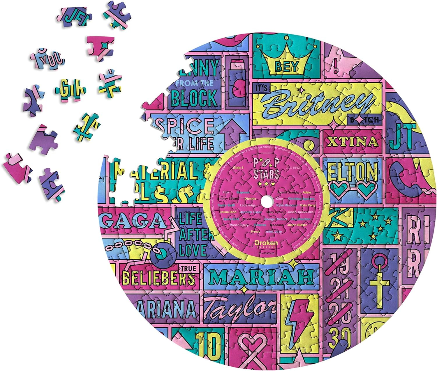 Luckies of London | Jigsaw Puzzle | Vinyl Record Shaped Puzzle Board ...