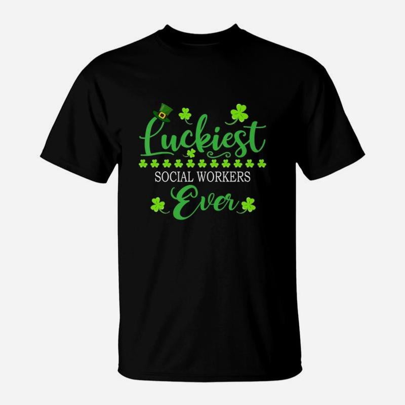 Luckiest Social Workers Ever St Patrick Quotes Shamrock Job Title ...