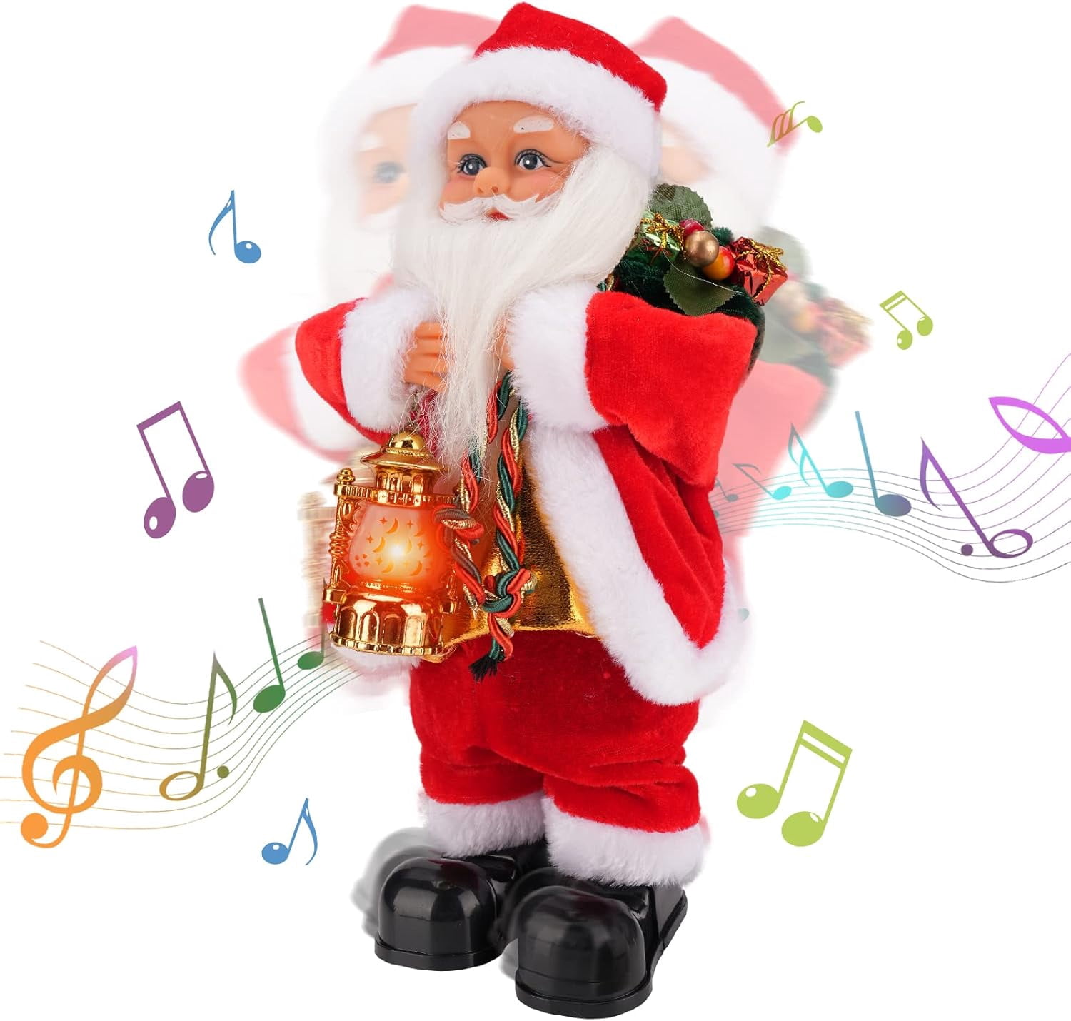 Luckit Electric Christmas Santa, Electric Santa Claus Toy with Santa ...