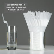Bdday Coffee Straws 100 Plastic Drinking Straws 12.5 Inches Long Multi ...
