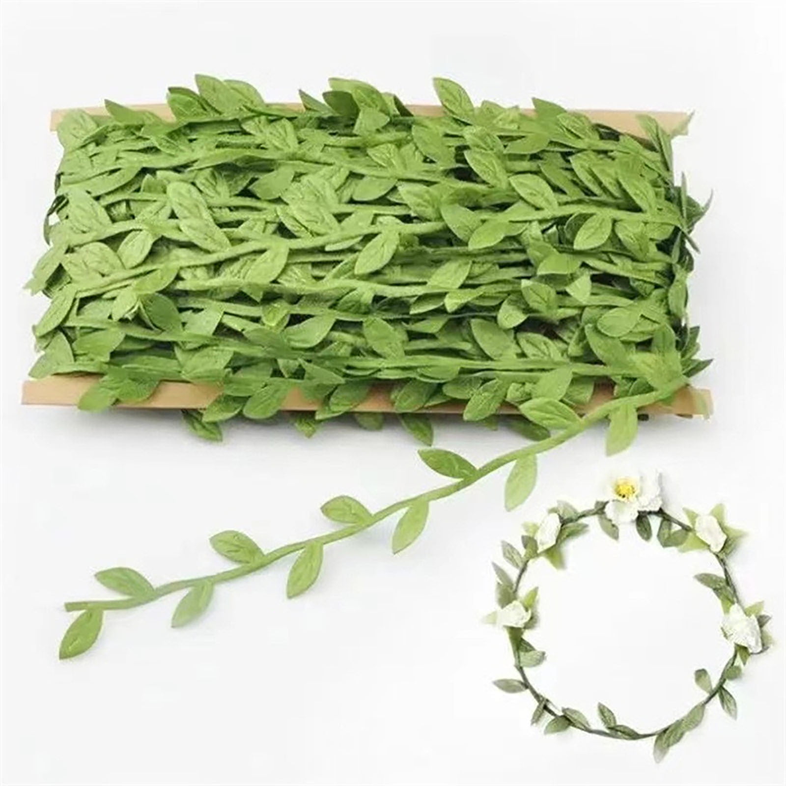 Luckky 164 FT Artificial Vines Leaves String, Leaf Ribbon Green Garland ...