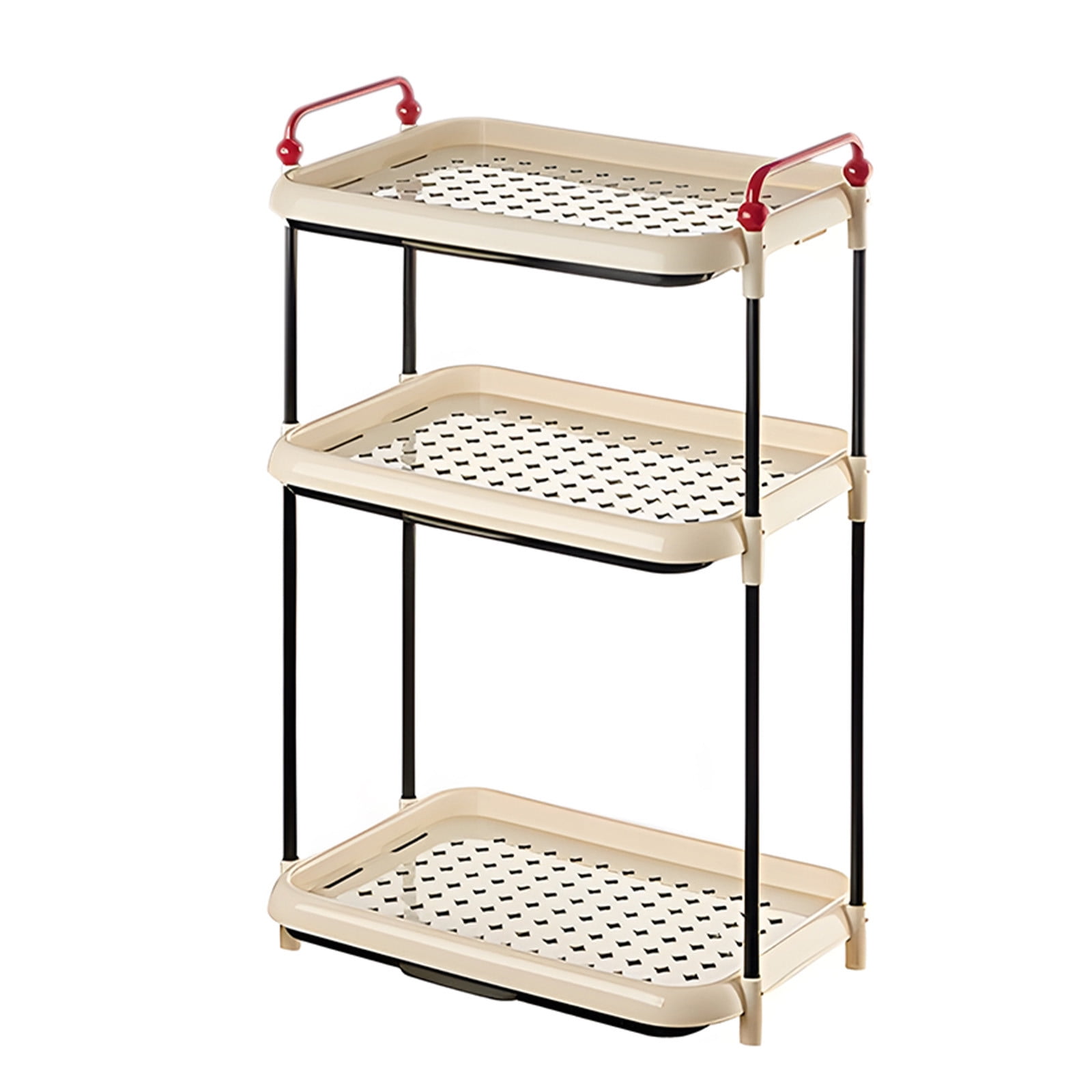 Luckky 2-Tier Cups Mugs with Drain Tray, Tableware Fruit Storage Rack ...