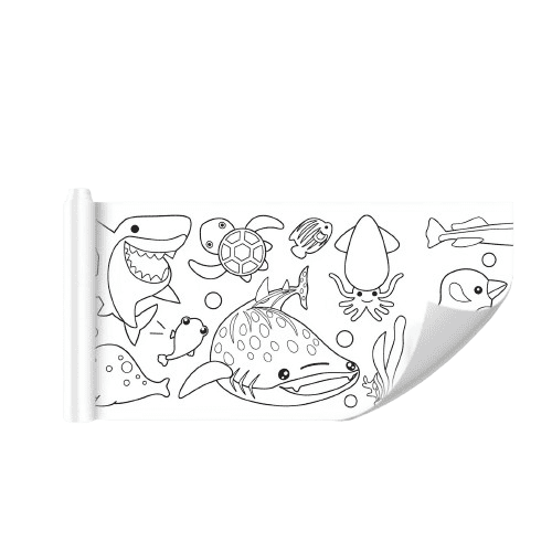 Luckky Animal Coloring Roll for Kids -Sticky No Mess Coloring Poster ...