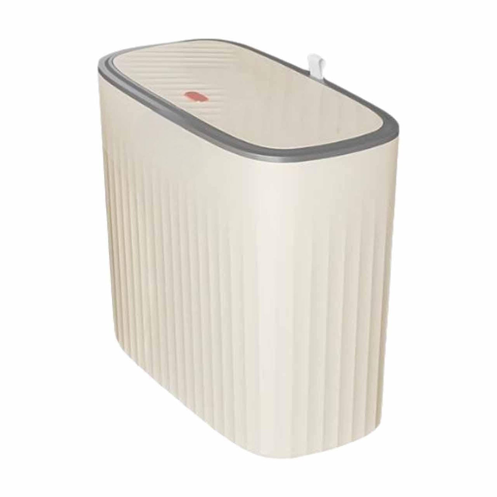Luckky Bathroom Trash Can with Press Lid, Small Garbage Can for Bedroom ...