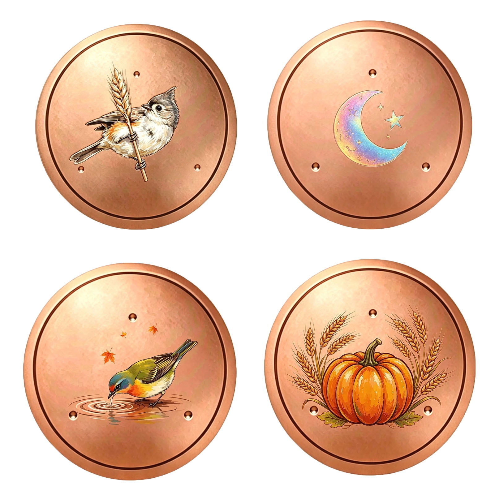 Luckky Bird Bath Copper Disk,Triple-Point Support Bird Bath Cleaner,All ...
