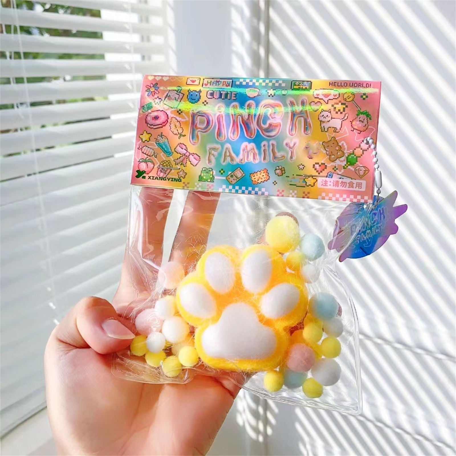 Luckky Cat Paw Squeeze Toys, Kawaii PVC Sensory Toys, Stress Relieving ...