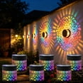 Luckky Color Changing Solar Mandala Projector Lights,6 Pack Decorative ...