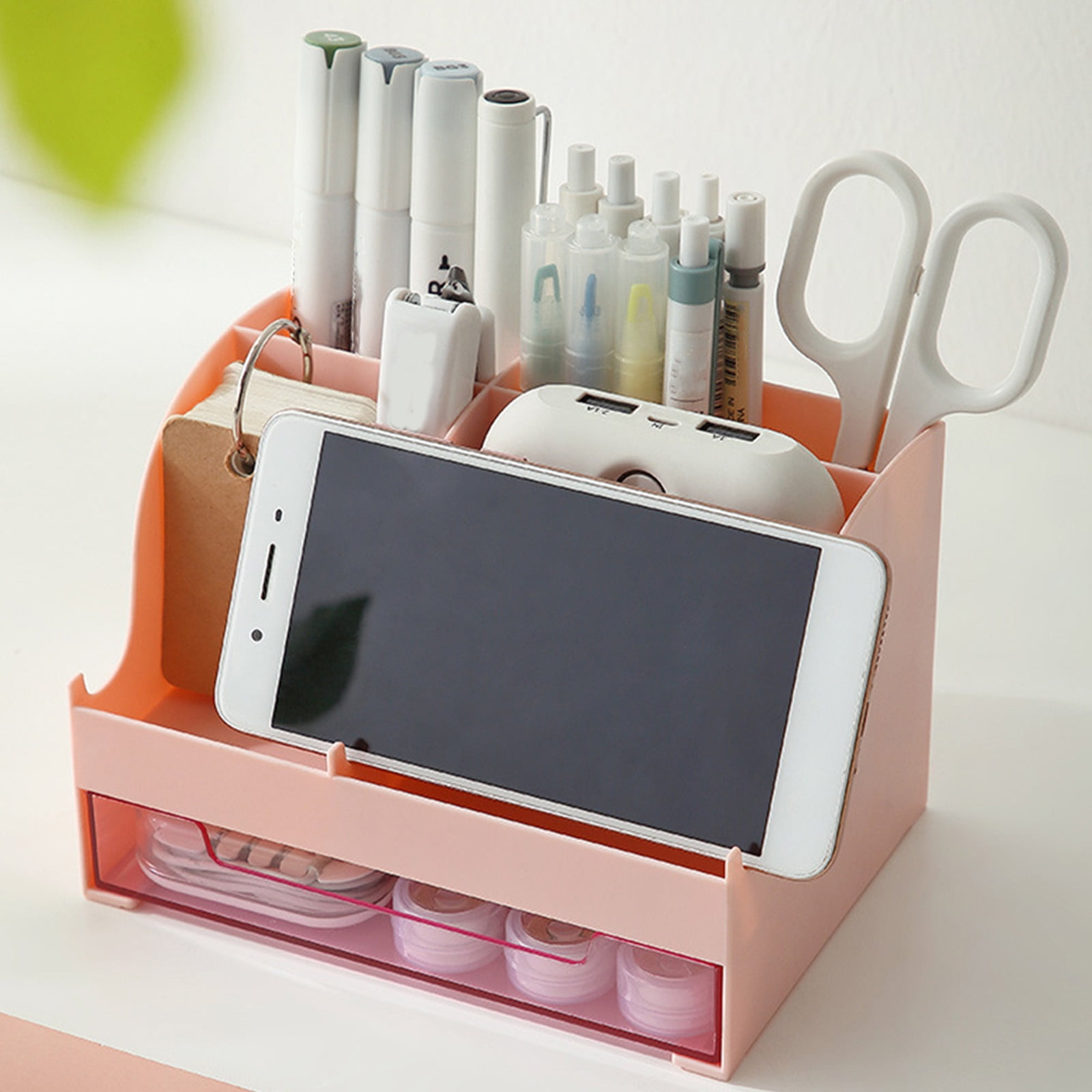 Luckky Desk Organizer with 1 Drawer, Multi-Functional Pencil Pen Holder ...