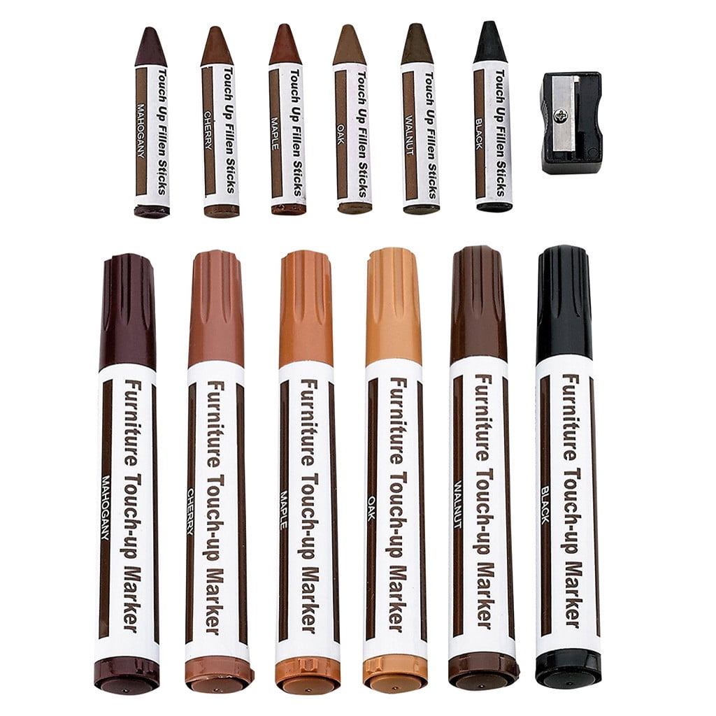 Luckky Furniture Repair Kit Wood Markers - Set of 12 - Markers and Wax ...