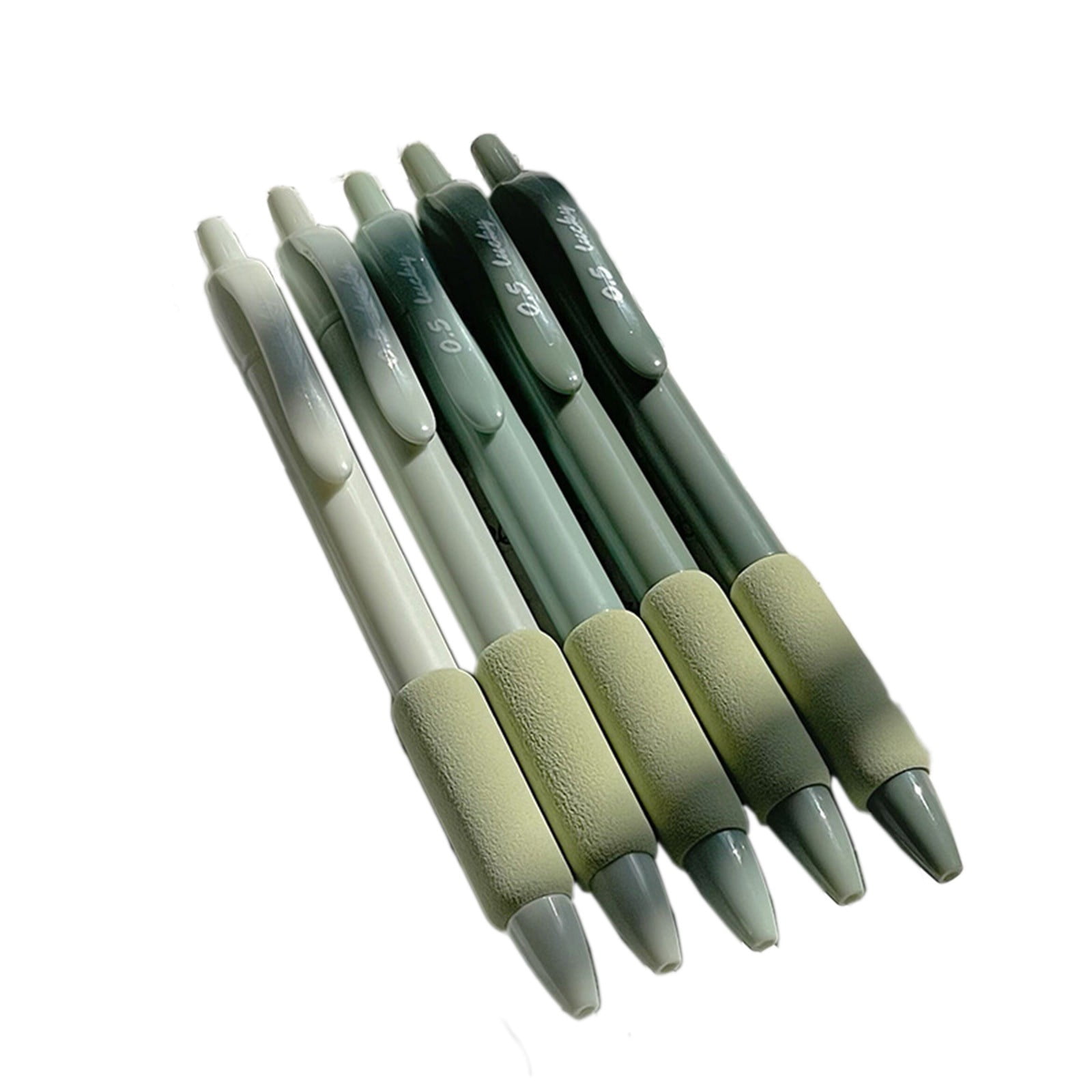 Luckky Gel Pens Fine Point, Retractable 0.5mm Black Ink Silent Click ...