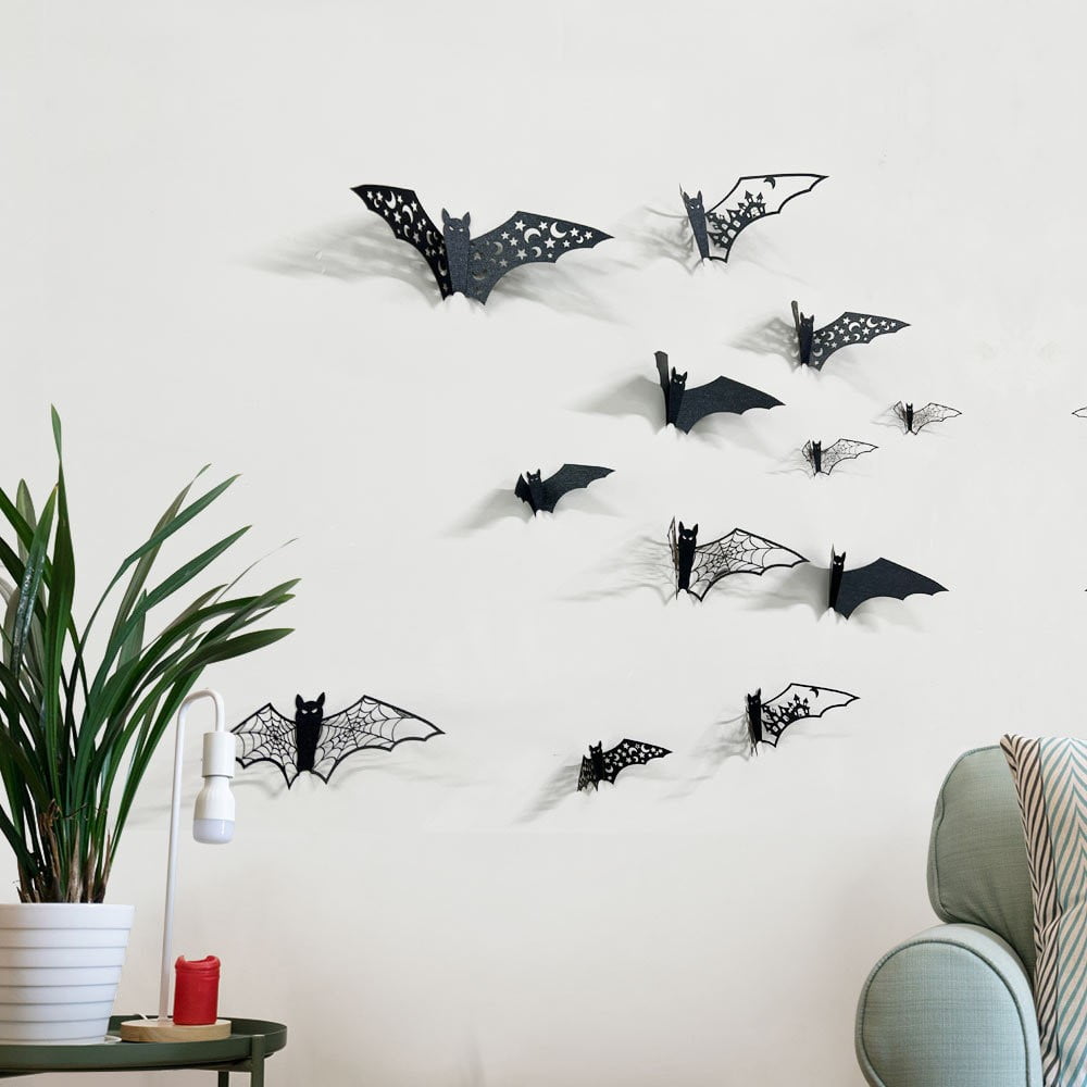 Luckky Halloween Bats Decorations-Halloween Bat Wall Decor-Halloween ...
