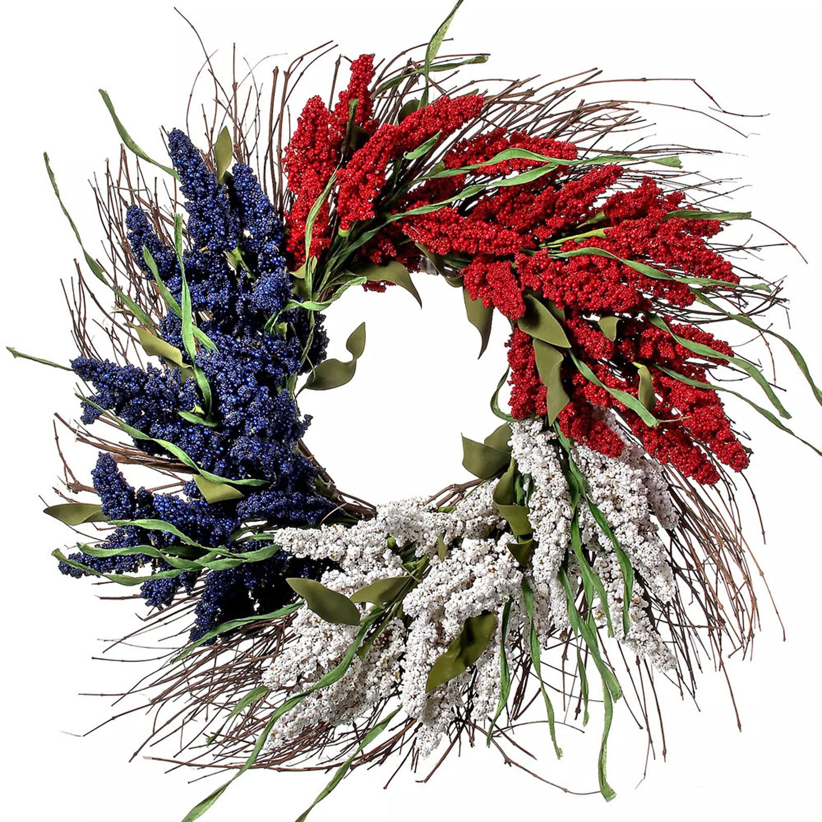 Luckky Independence Day Front Door Wreath,Classic Red White Blue ...