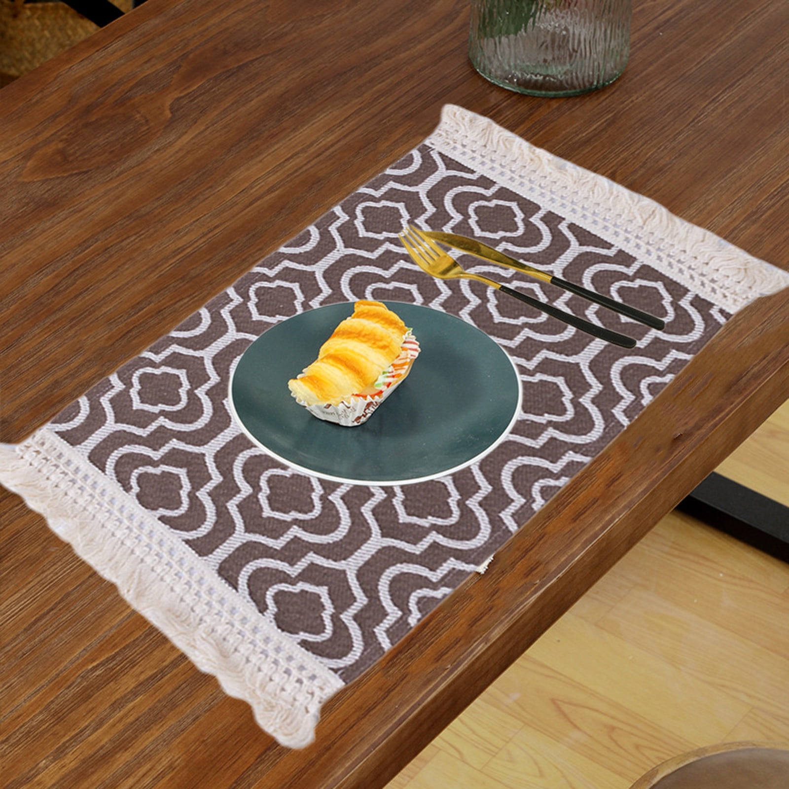 Luckky Woven Placemats for Dinning Table Set of 4 Place Mats Waterproof ...