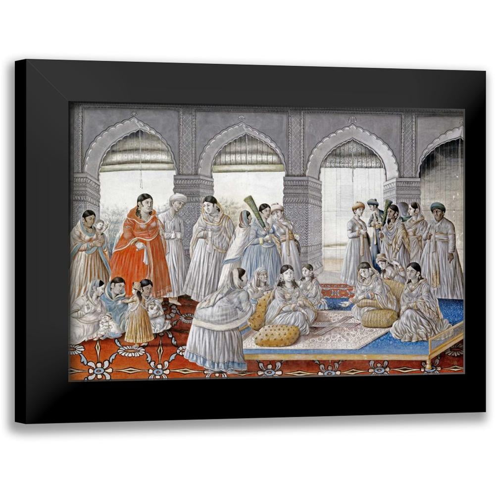 Lucknow School 18x14 Black Modern Framed Museum Art Print Titled - The ...