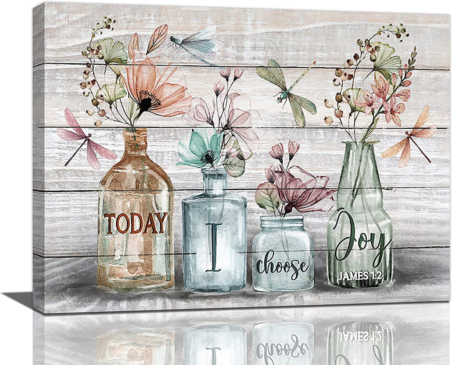 "Rustic Bathroom Wall Art, Wooden Framed Canvas Print, Farmhouse Decor ...