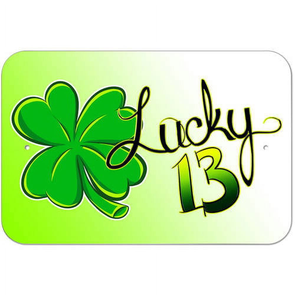 Lucky 13 Four Leaf Clover Sign - Walmart.com