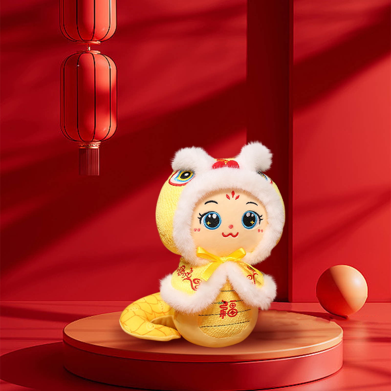 Lucky 2025 Lion Dance Snake Cute Snake Year Doll Cloth Doll Doll Snake ...