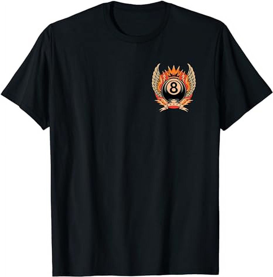 Lucky 8 Ball Traditional Old School Tattoo Flash T-Shirt - Walmart.com
