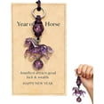 Lucky Amethyst Crystal Horse Keychain-A Symbol of Wisdom & Success ...
