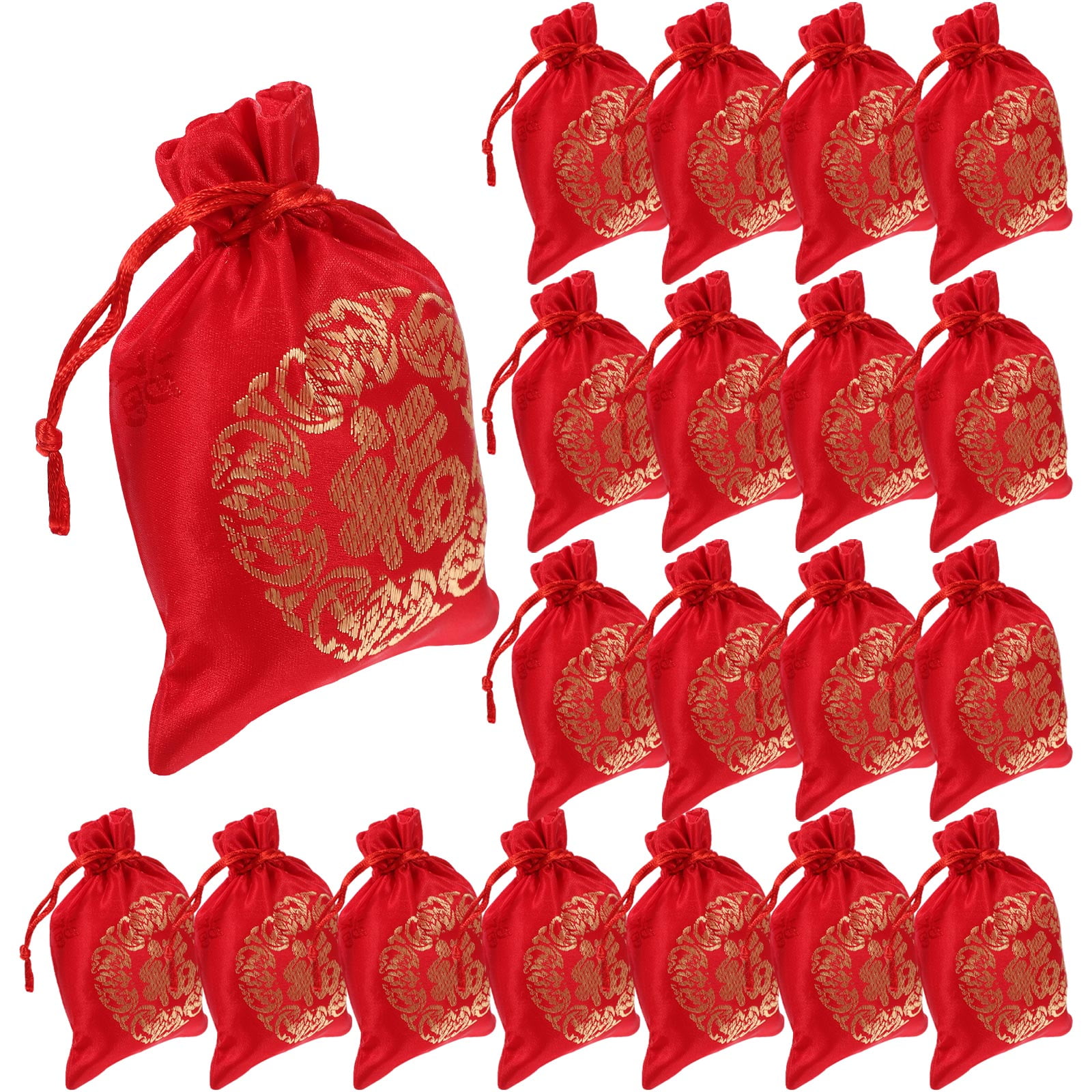 Lucky Bag Gift Drawstring Bags Silk Bolsas De Almacenamiento New Year ...