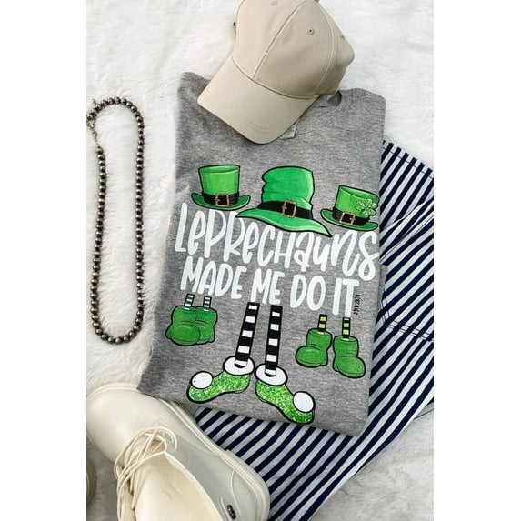 Lucky Blessed The Leprechauns Made Me Do It Front Print Unisex T-Shirt ...