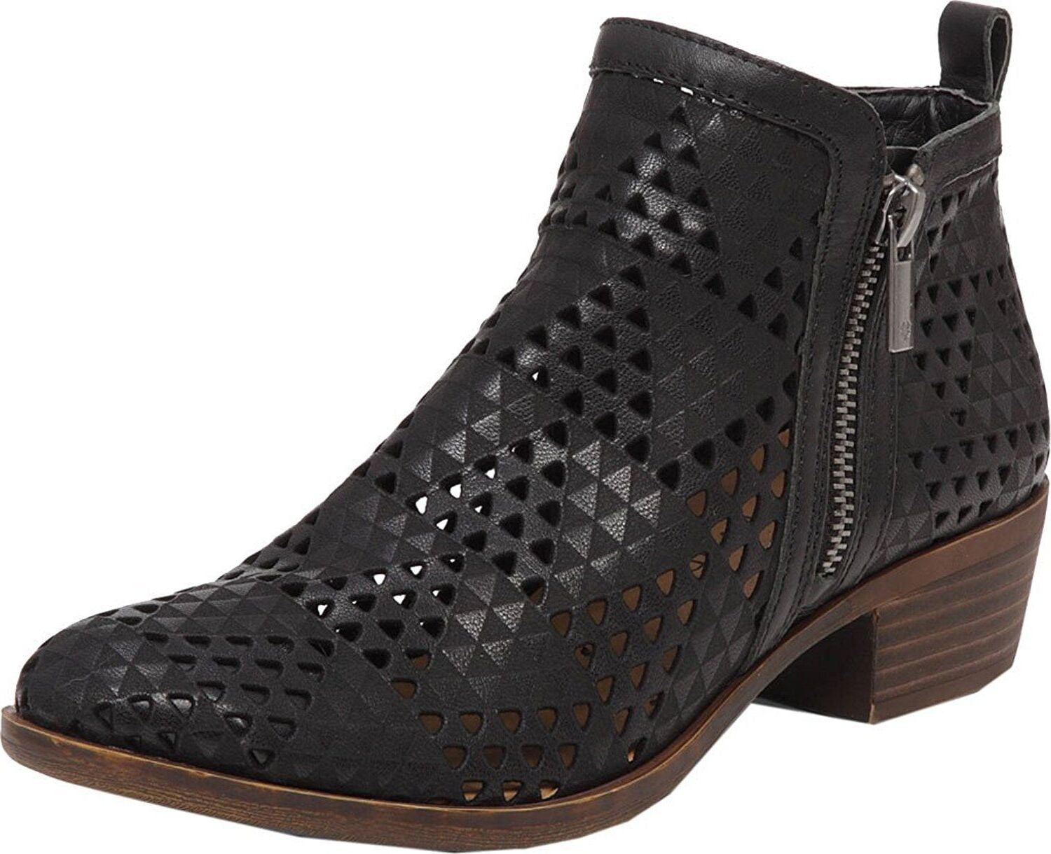 Lucky Brand Basel 3 Black Lugo Perforated Cut out Low Cut Ankle ...