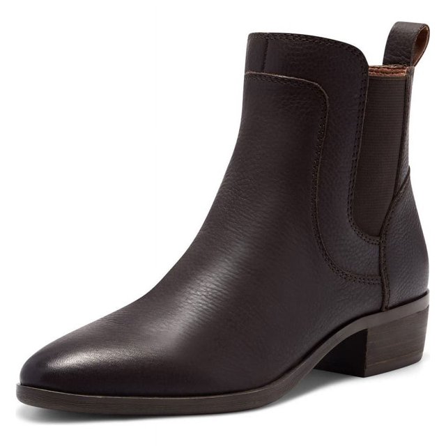 Lucky Brand Brown Pointed Toe Chocolate Chelsea Pull On Leather Casual 4303