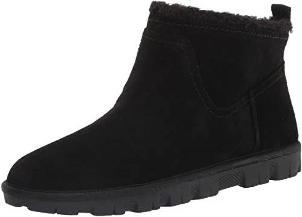 Lucky Brand Dweller Black Faux Shearling Round Toe Pull On Ankle Casual ...