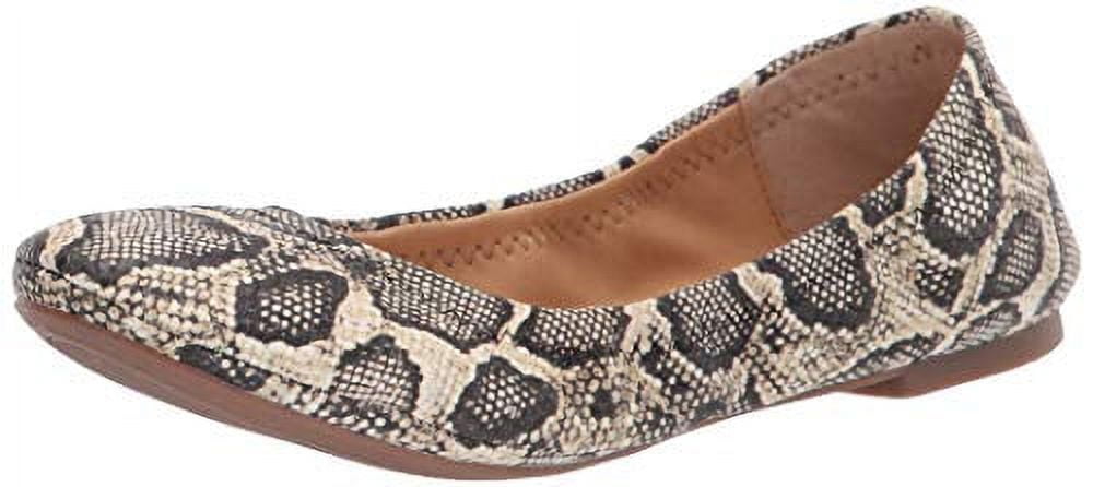 Lucky Brand Emmie Snake Print Ballet Leather Flat Slip On Rounded Toe ...