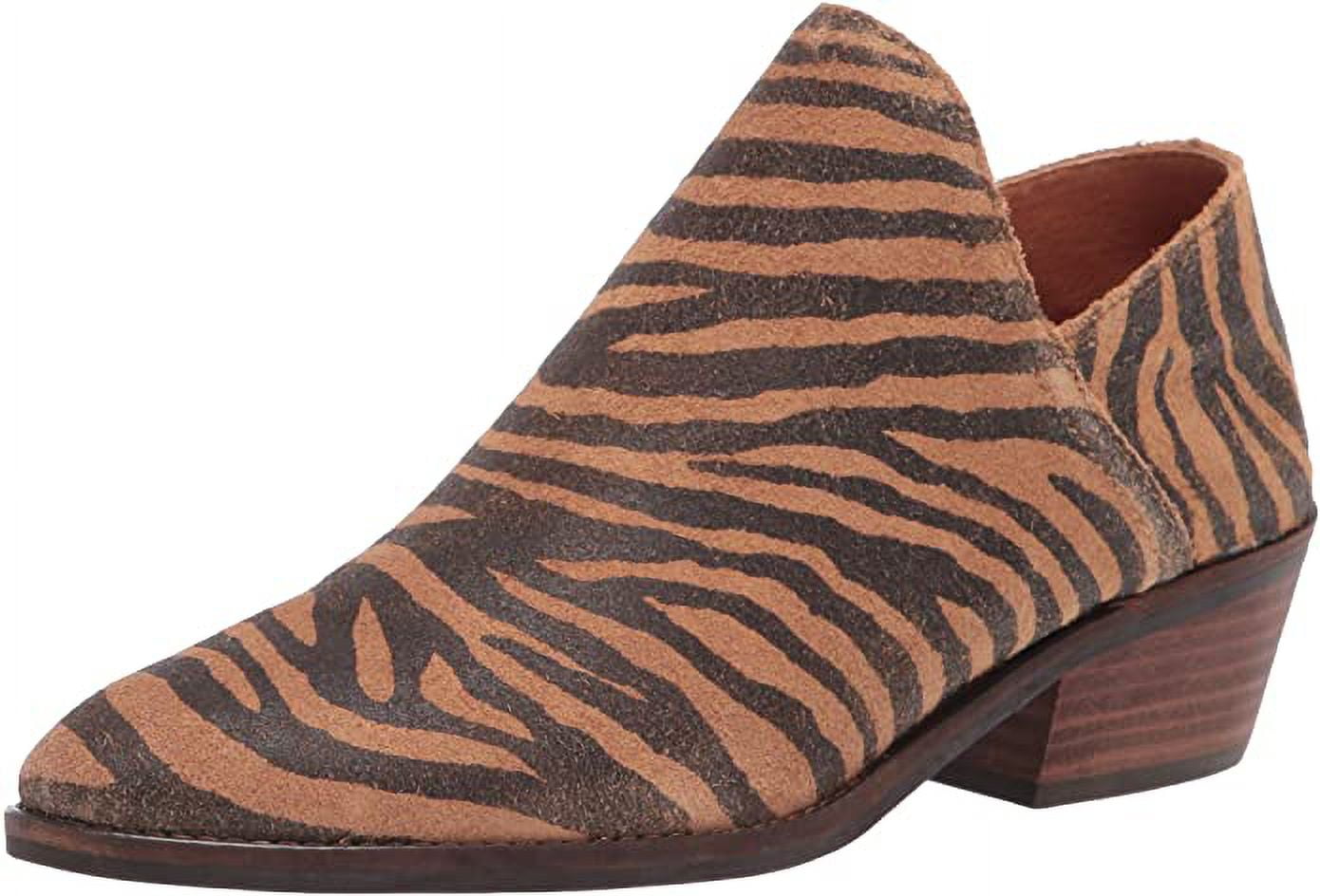 Lucky Brand Fausst Natural Distressed Tiger Leather Block Low Heel Slip ...