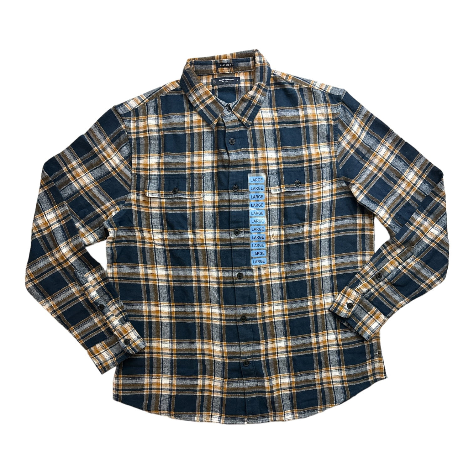 Lucky Brand Men's Button-Down Humboldt Woven Long Sleeve Flannel Shirt ...