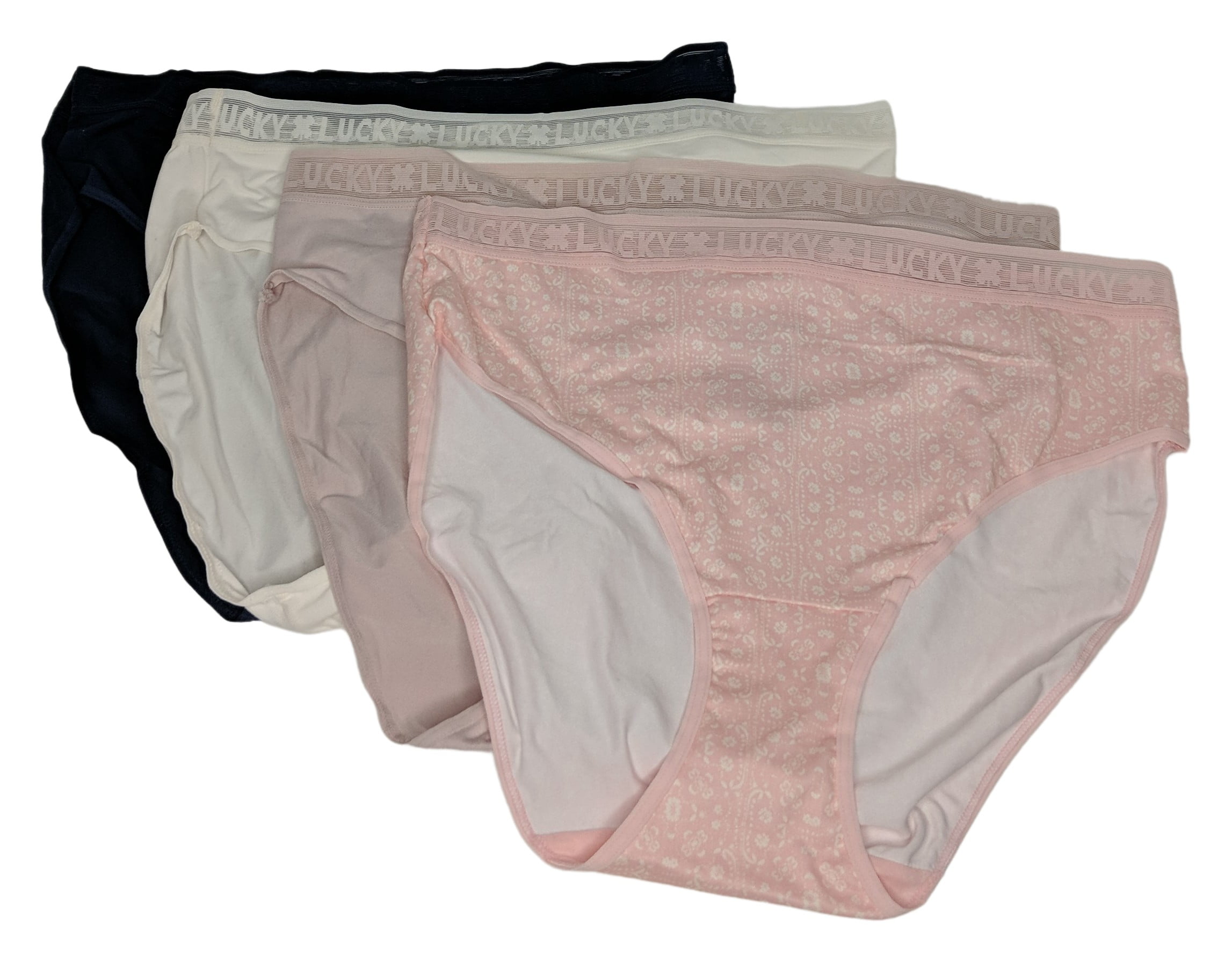 Lucky Brand Womenâ€™s Hi Cut 5-packÂ Underwear (Beige, Large) - Walmart.com