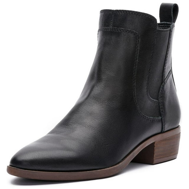 Lucky Brand Tocito Almond Toe Black Chelsea Pull On Leather Casual ...