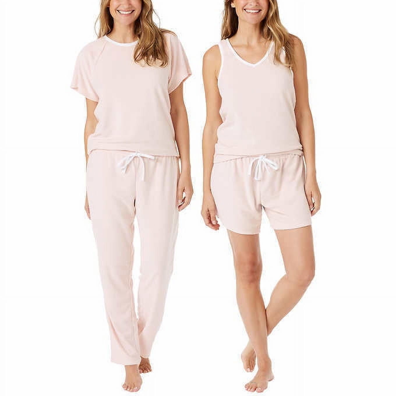 Lucky Brand Women's Terry Set 4-Piece Pajama (Blue Iris, X-Small ...
