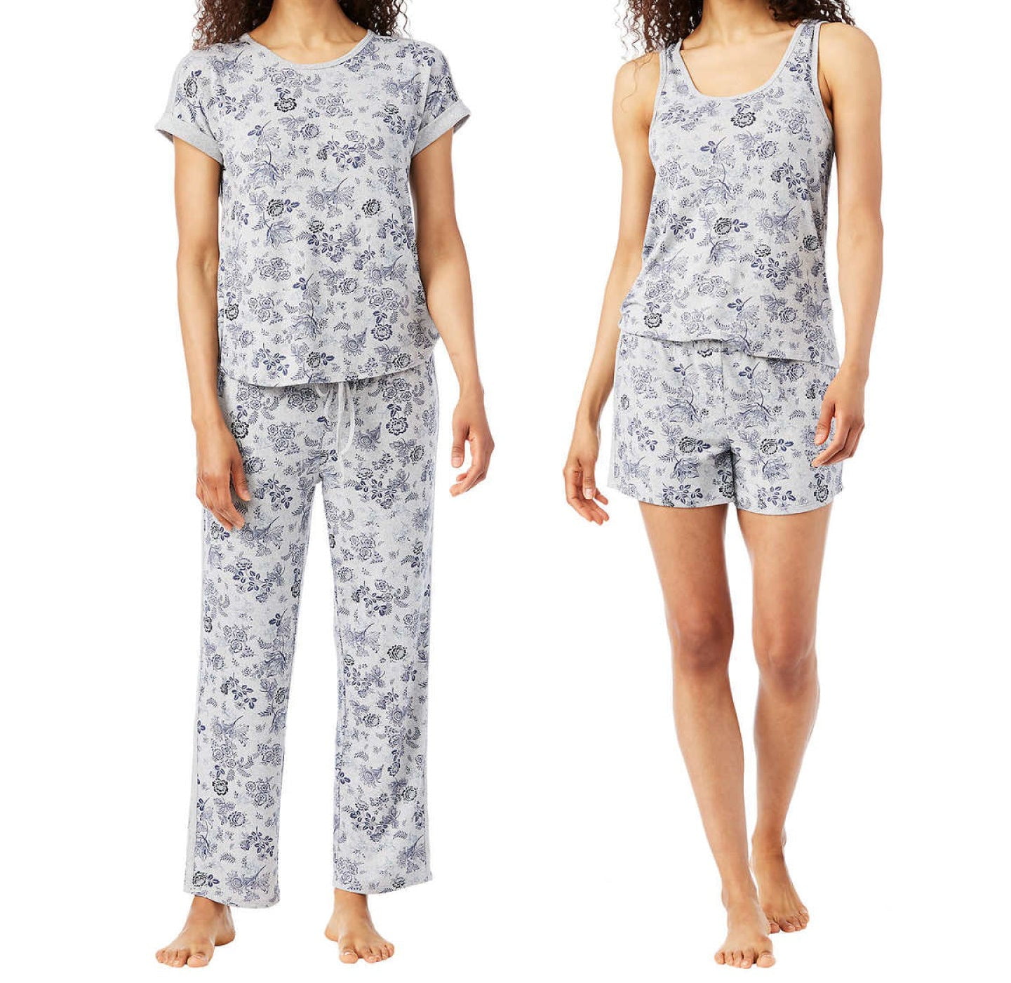 Lucky Brand Womens 4 Piece Pajama Set,Grey,Small - Walmart.com
