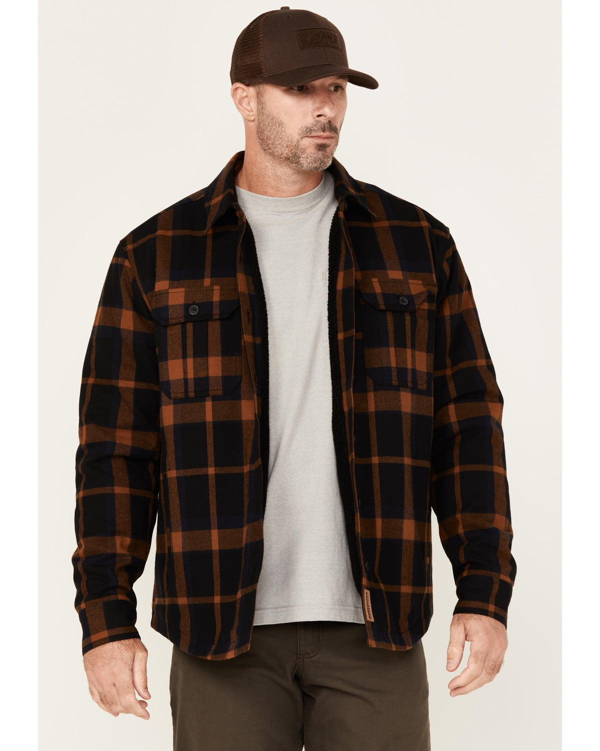 Lucky Brand Workwear Men's Sherpa Lined Insulated Flannel Work Shirt ...
