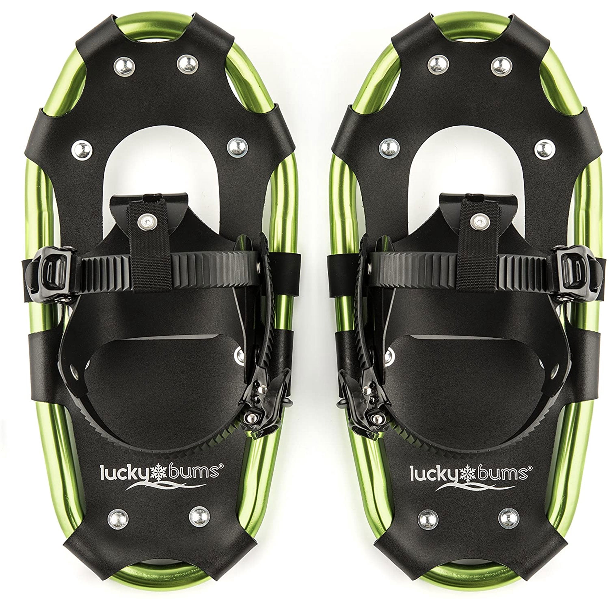 Lucky Bums 14 Inch Youth Hiking Snowshoes for Kids Ages 6 to 12, Green ...