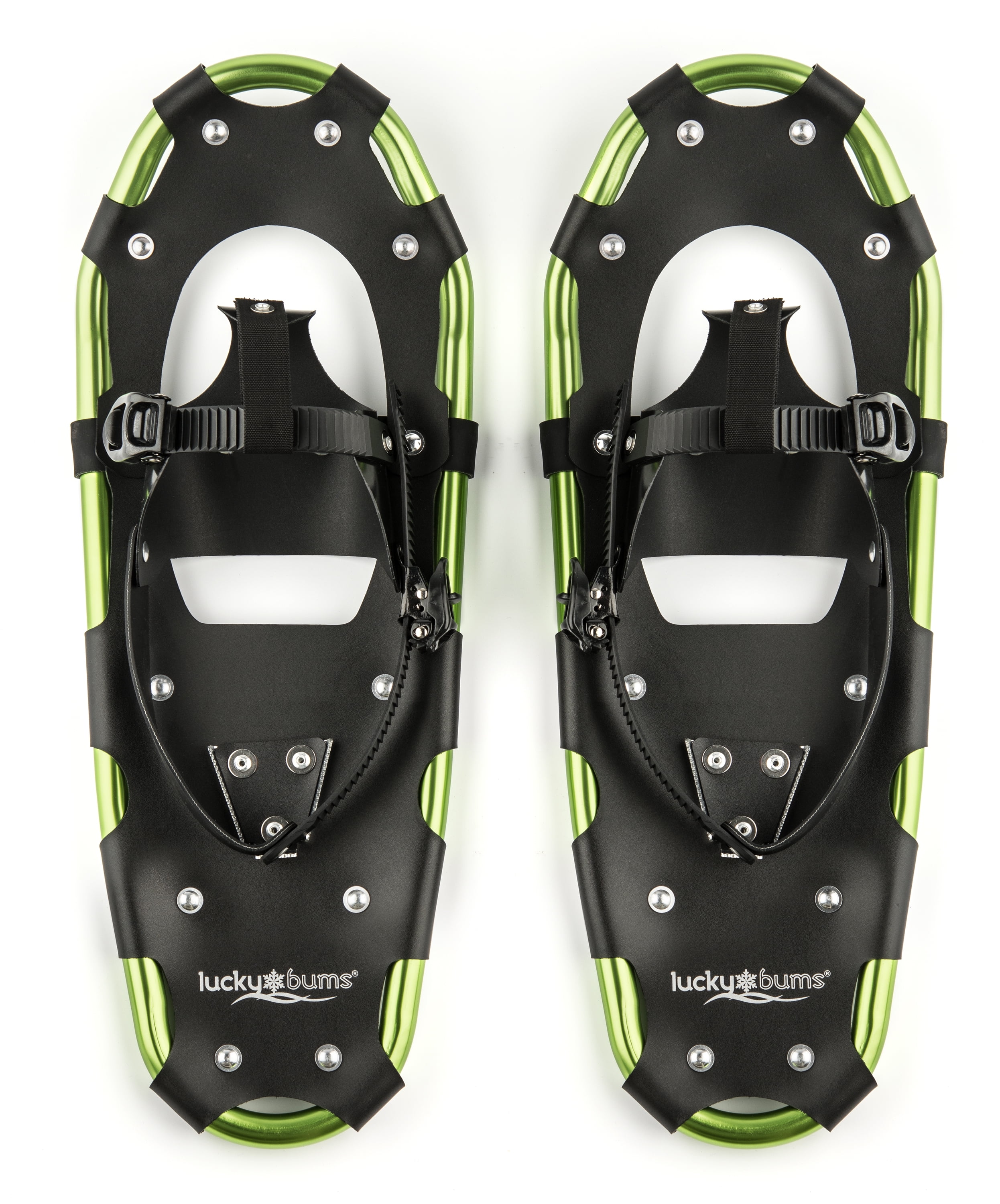Lucky Bums Youth and Adult Snowshoes, Green, 26-inch - Walmart.com