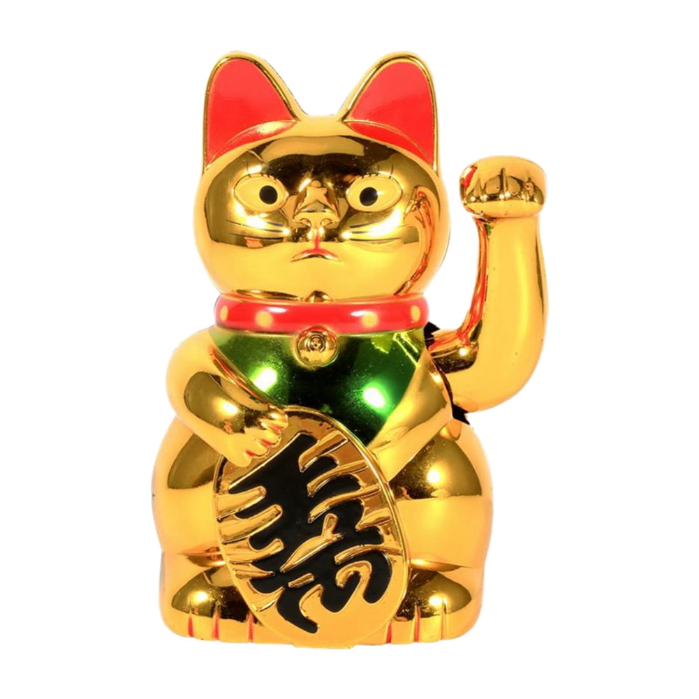 Lucky Cat Figurine Table Decoration Cute Cat Statue Happy Cat ...
